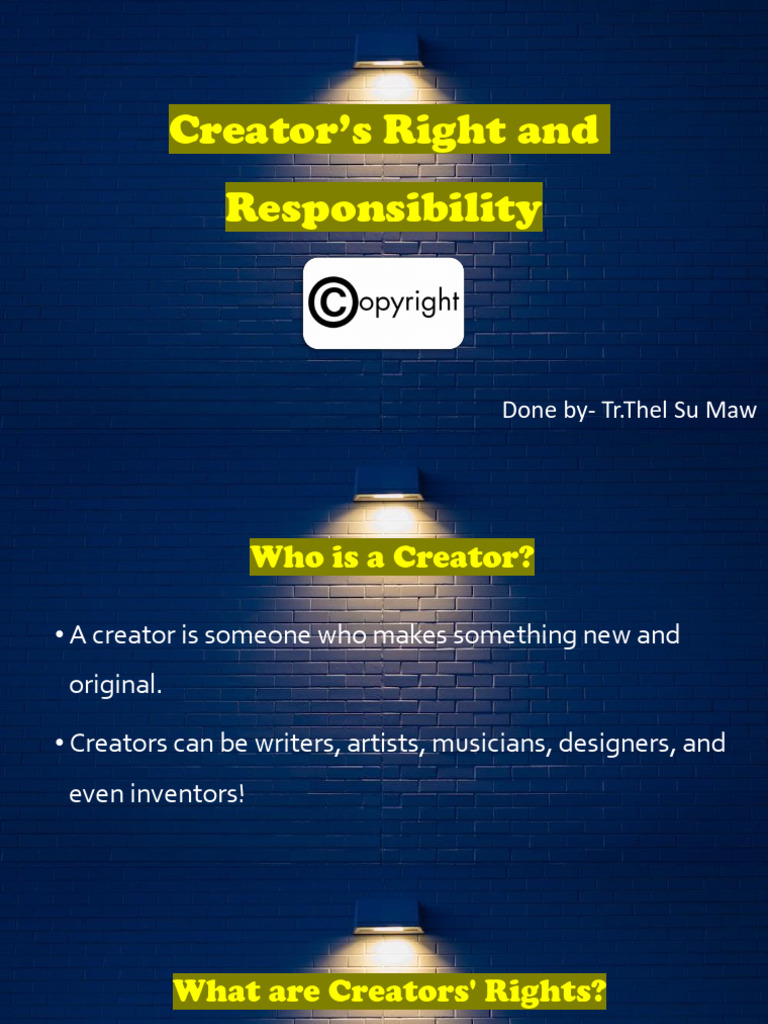 Creator's Right and Responsibility | PDF | Copyright | Fair Use