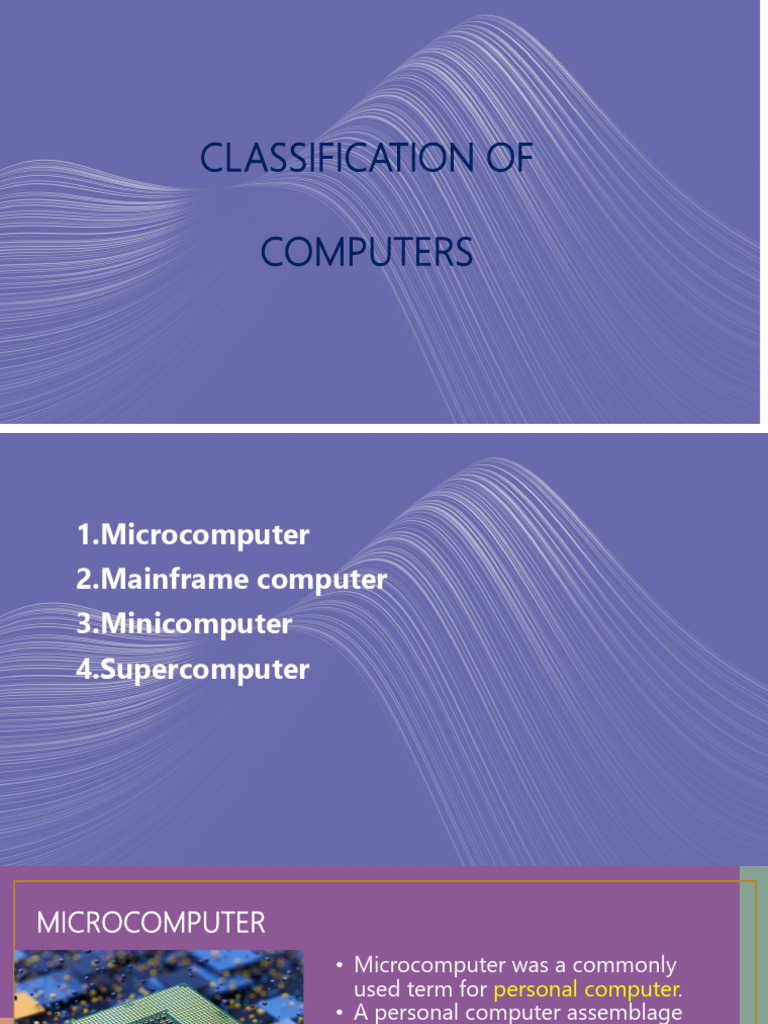 Classification of Computers | PDF