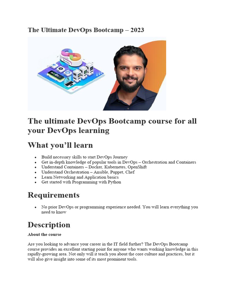The Ultimate DevOps Bootcamp | PDF The Ultimate DevOps Bootcamp | PDF