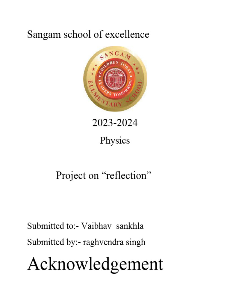 Physics Project | PDF | Mirror | Reflection (Physics) Physics Project | PDF | Mirror | Reflection (Physics)