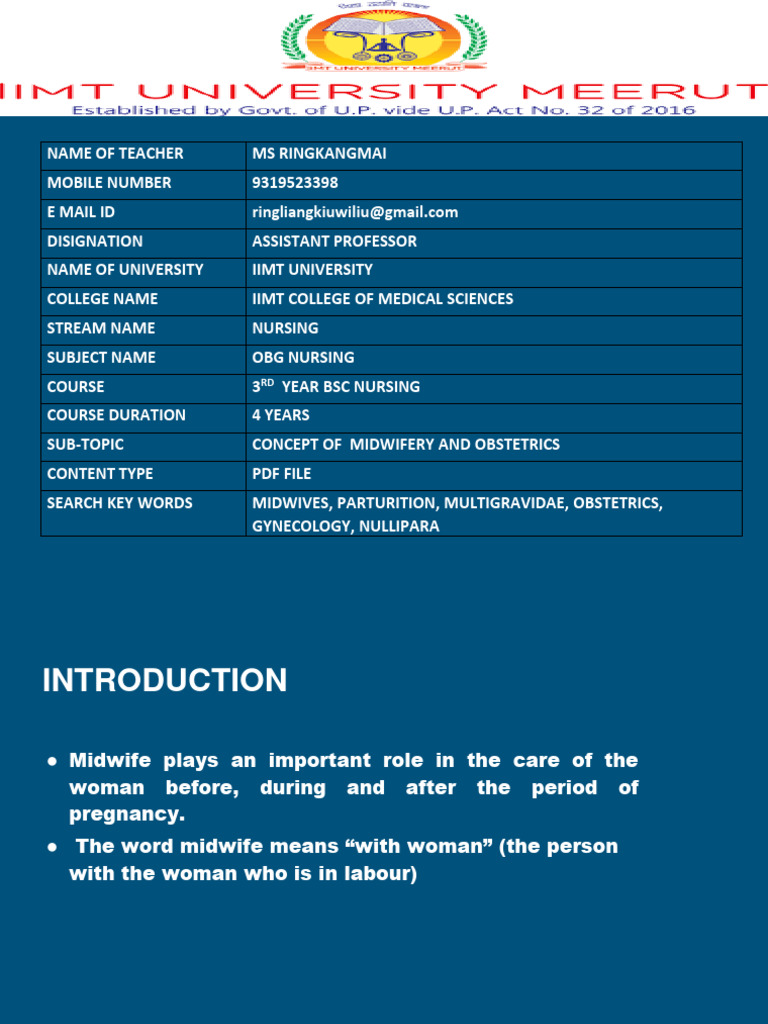 Midwifery Essentials for Nursing Students | PDF | Midwife | Midwifery