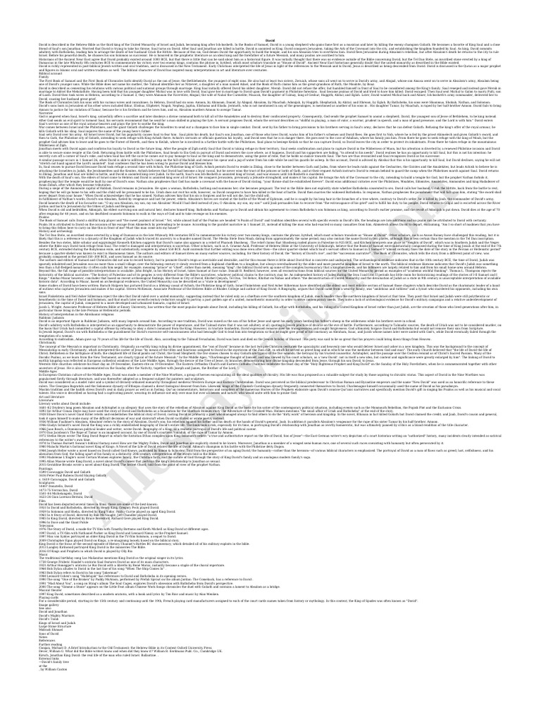 David Essay | PDF | David | Saul