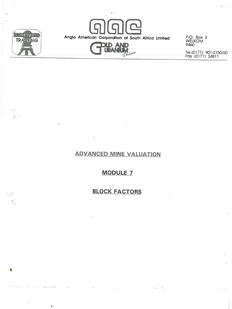 Mine Valuation 2020 | PDF