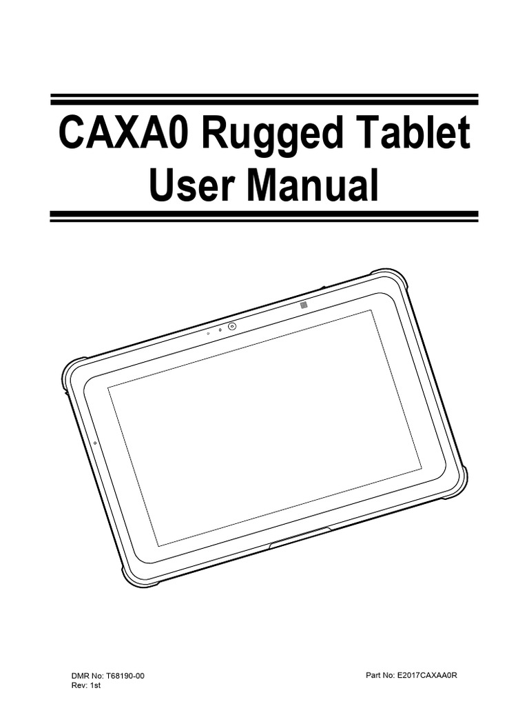 CAXA0 - Rugged - Tablet - User - Manual V1.0 - English | PDF