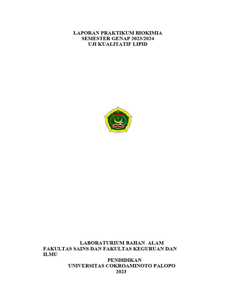 Laporan Praktikum Biokimia | PDF | Karier & Perkembangan | Kesehatan Holistik