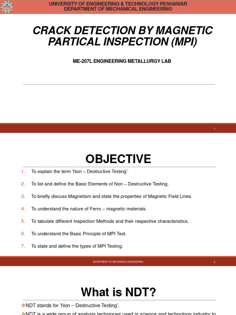 Megnatic Partical Inspection Test | PDF | Nondestructive Testing ...