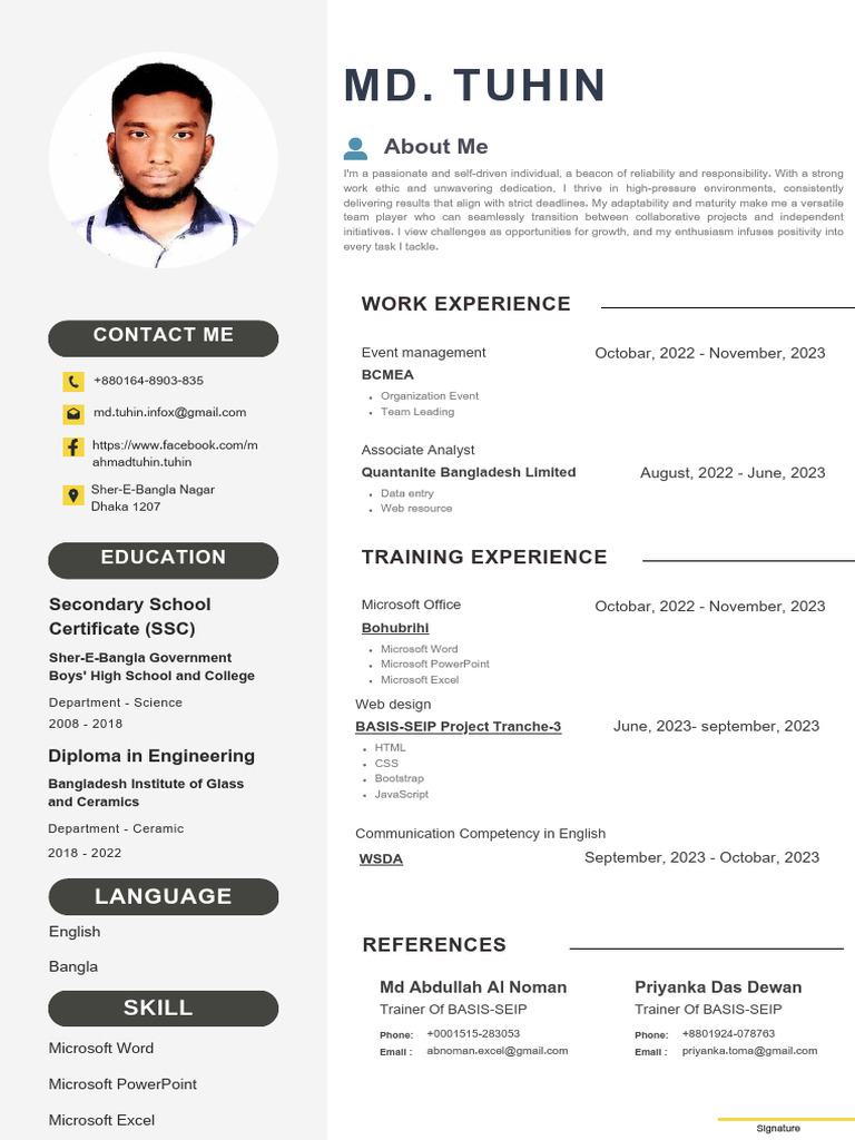 Black White Minimalist CV Resume | PDF | World Wide Web | Internet & Web
