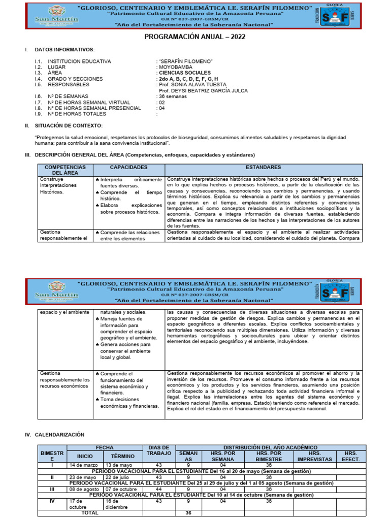 2do-PROGR. ANUAL | PDF | Aprendizaje | Cognición