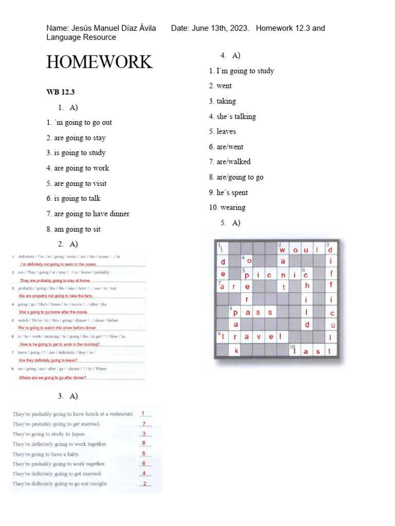 English Homework and Language Resource | PDF