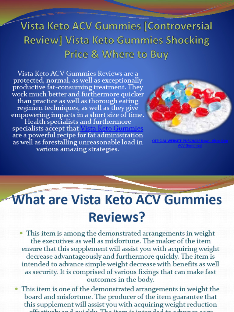 Vista Keto ACV Gummies | PDF