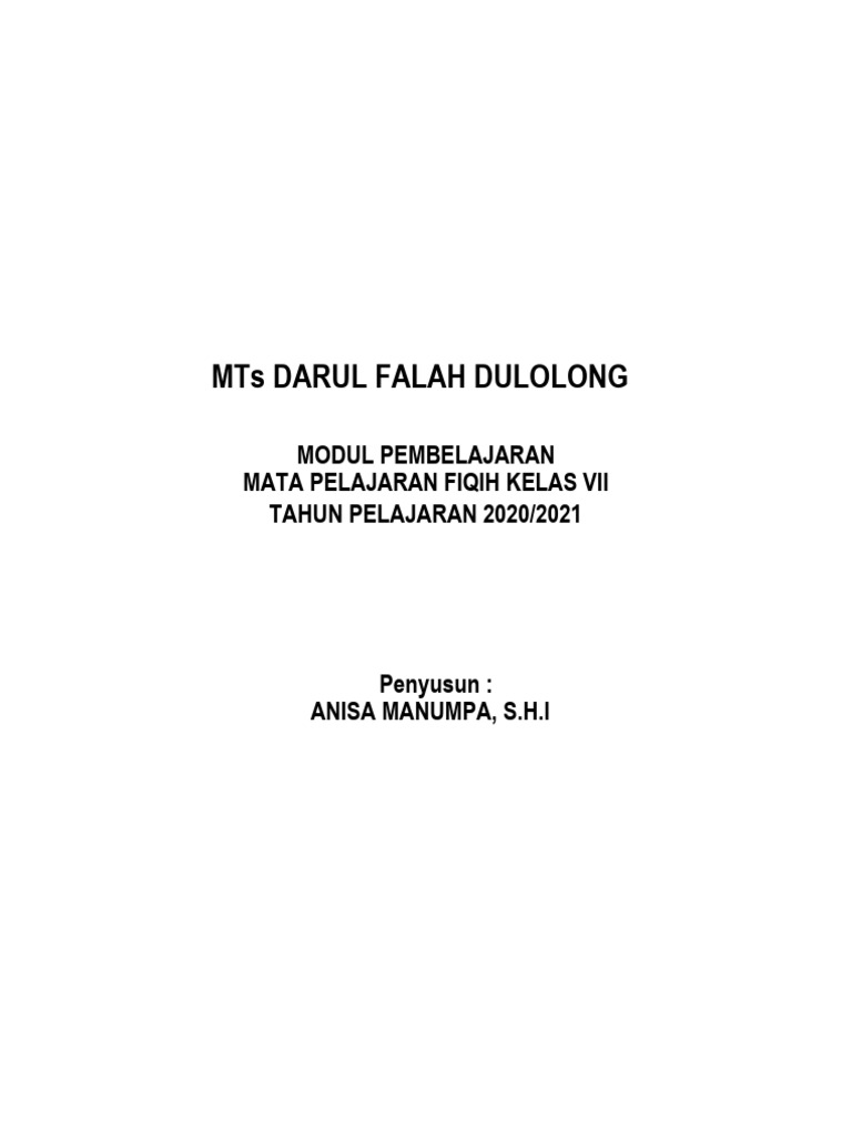Modul Ajar Fiqih Kelas 7 Bab 1 Makalah Pdf Terbaru Meaning Of Noel