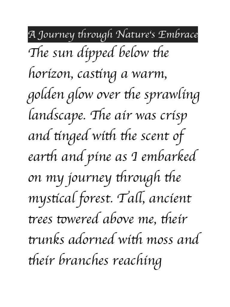 Mystical Forest Adventure Tale | PDF | Poetry