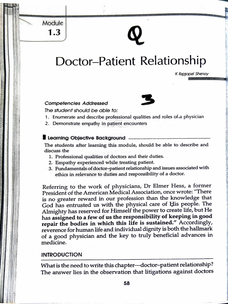 Doctor Patient Relationship | PDF | Physician | Patient