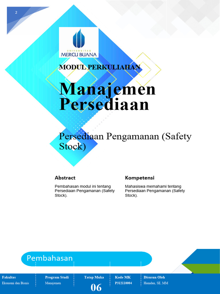 Modul Manajemen Persediaan (TM6) | PDF