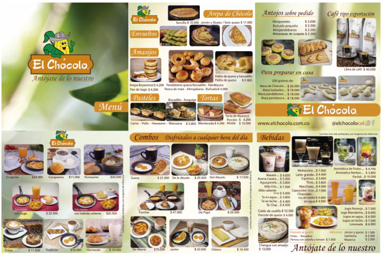 Menu Chocolo | PDF
