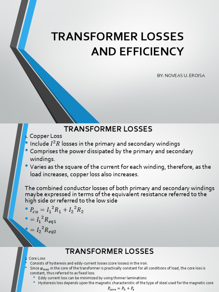 Transformer Losses and Efficiency | PDF