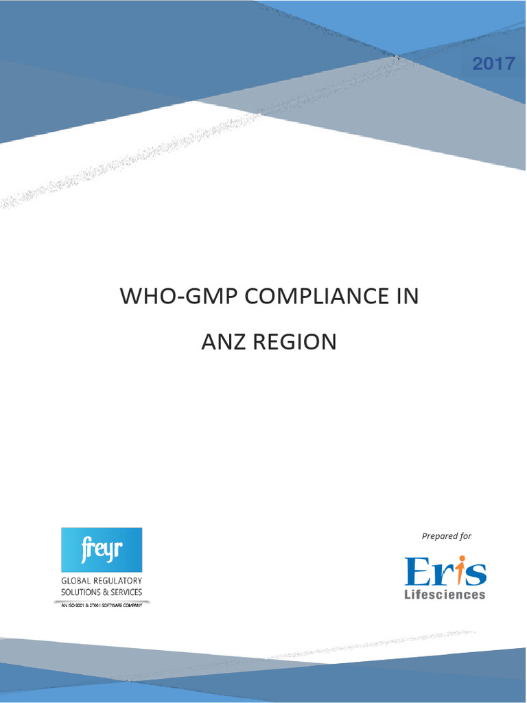 Freyr Report On WHO GMP Compliance in ANZ Region | PDF | Science & Mathematics