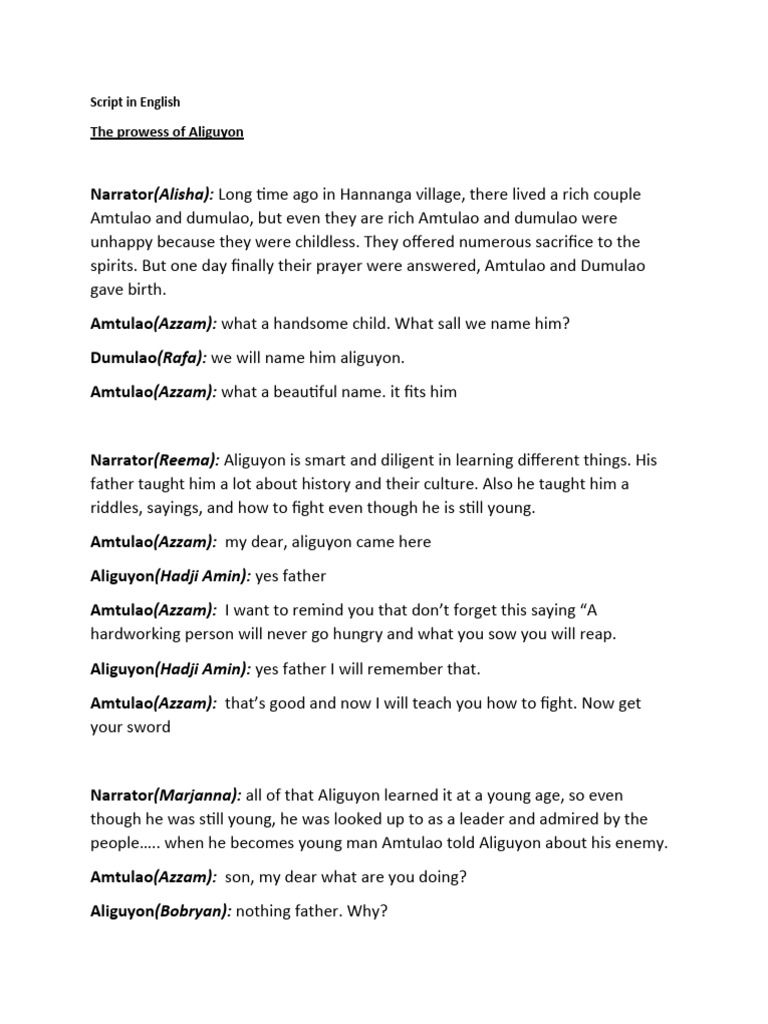 Script in English | PDF