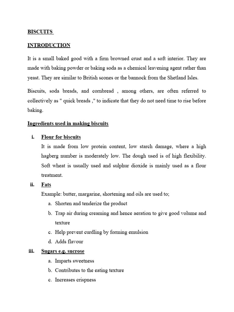 Biscuit Production | PDF | Cooking, Food & Wine