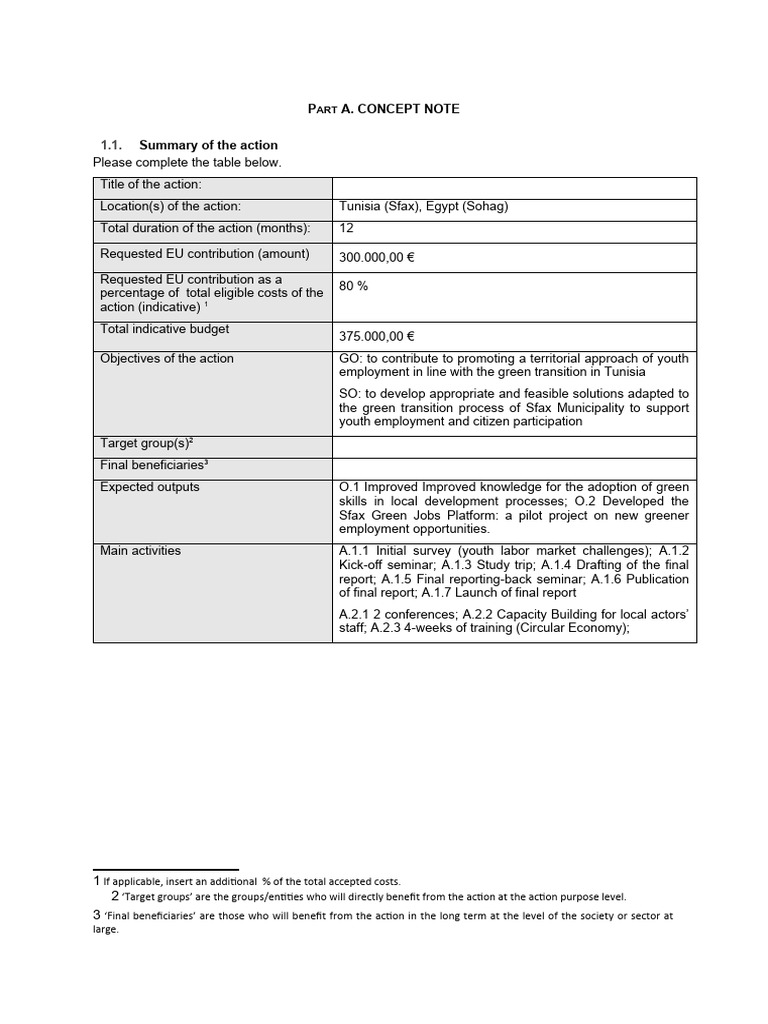 Concept Note UFM | PDF | Unemployment | Climate Change