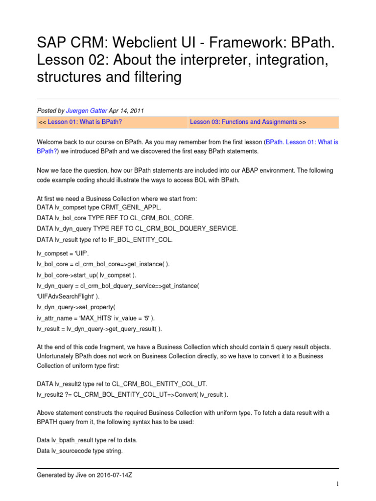 Bpath Lesson 02 About The Interpreter Integration Structures and ... Bpath Lesson 02 About The Interpreter Integration Structures and ...