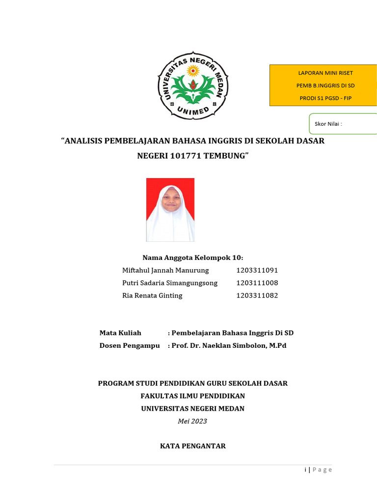Mini Riset Pembelajaran Billingual Kel 4 | PDF