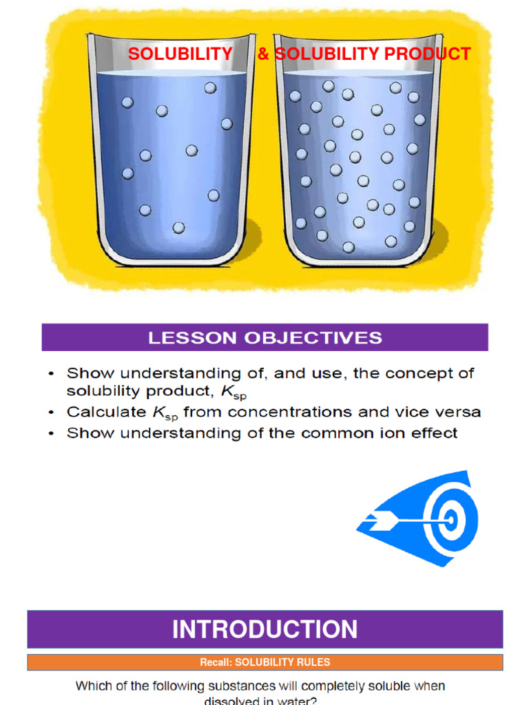 Solubility & Solubility Products | PDF | Analytical Chemistry | Applied ...