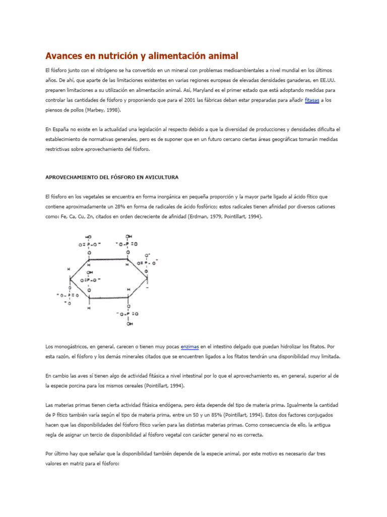 Avances en Nutricion y Alimentacion Animal | PDF | Nutrición | Dieta y nutrición