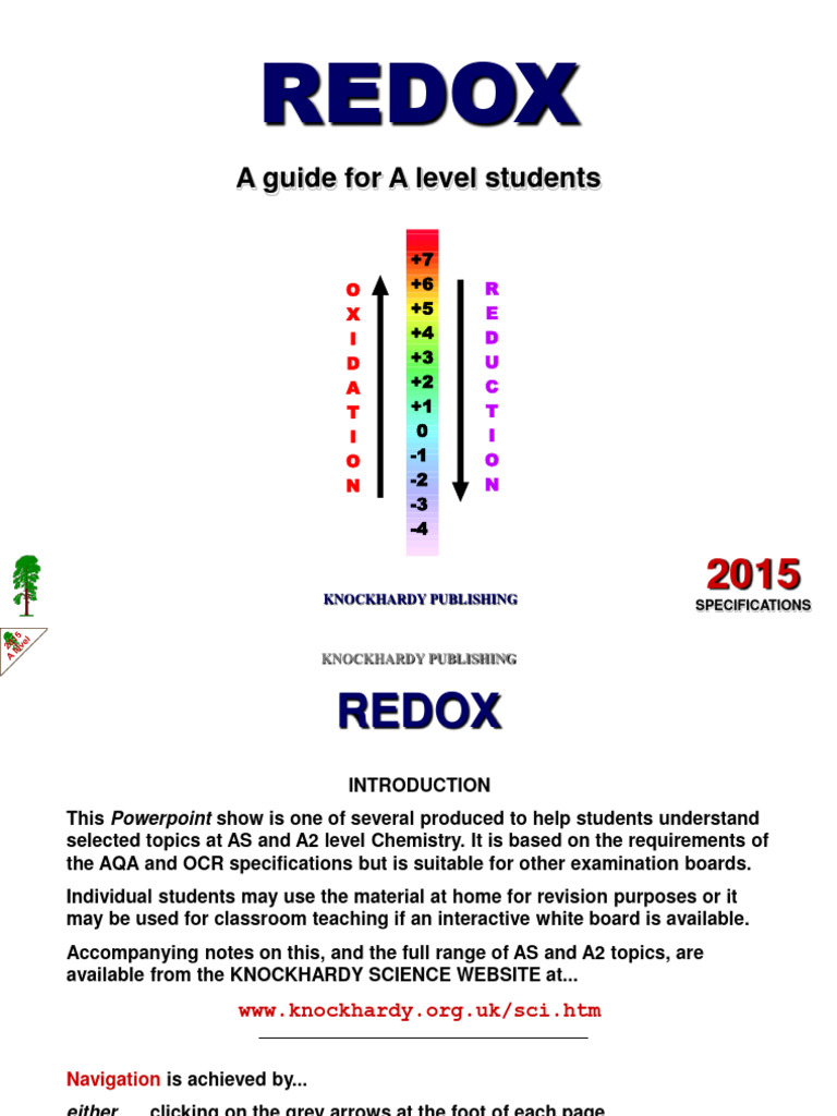 Redox | PDF | Redox | Ion