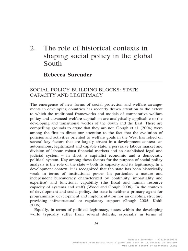 Historical Contexts in Global South Policy | PDF | State (Polity ...