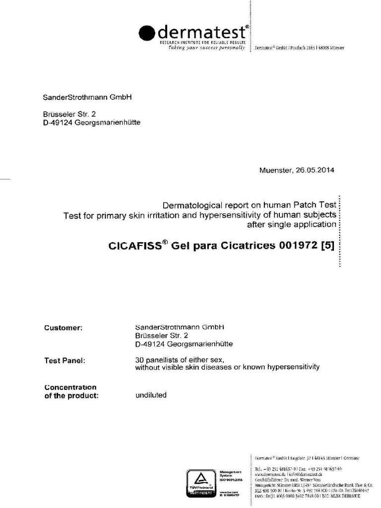 Dermatest Patch Test Eng | PDF