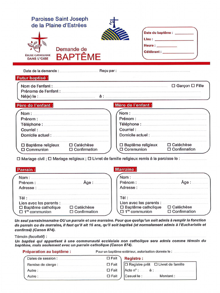 Demande Baptême | PDF