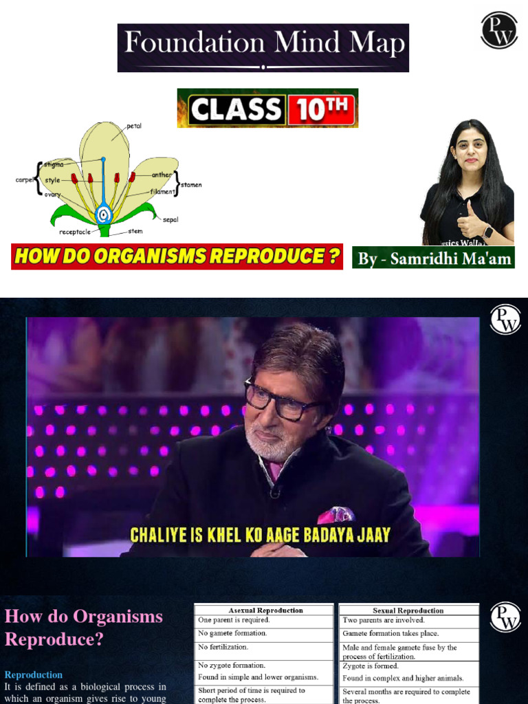 HOW DO ORGANISMS REPRODUCE - Class Notes - Foundation Mind-Map | PDF