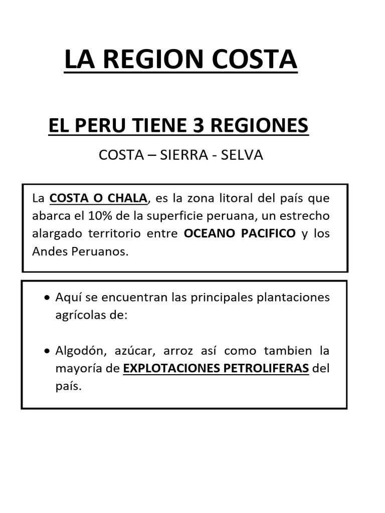 Exposicion - La Region Costa | PDF