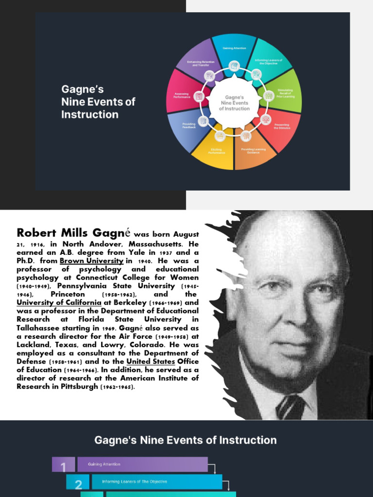 9 Events of Instruction | PDF | Learning | Educational Technology