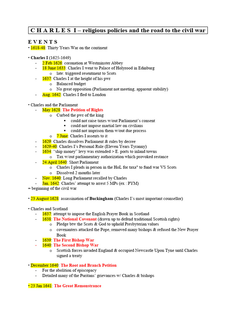 Charles I Personal Rule | PDF | English Civil War | Protestantism