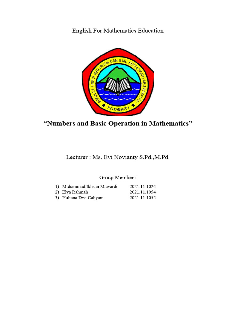 Kel 1 English For Mathematics Education | PDF | Numbers | Division ...