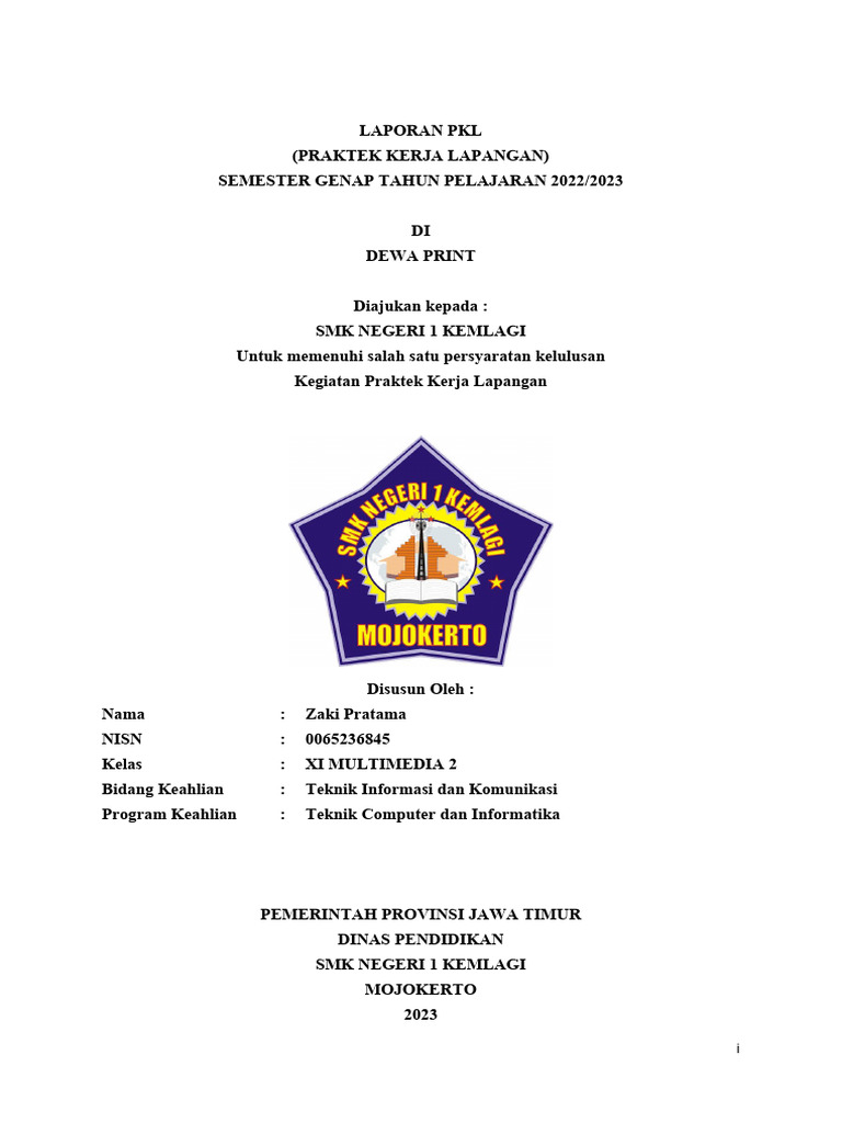 Laporan Jeki PKL Fixx | PDF
