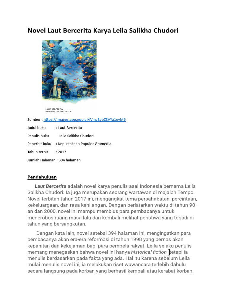 Sinopsis Laut Bercerita Bindo | PDF | Ilmu Sosial | Fiksi Umum