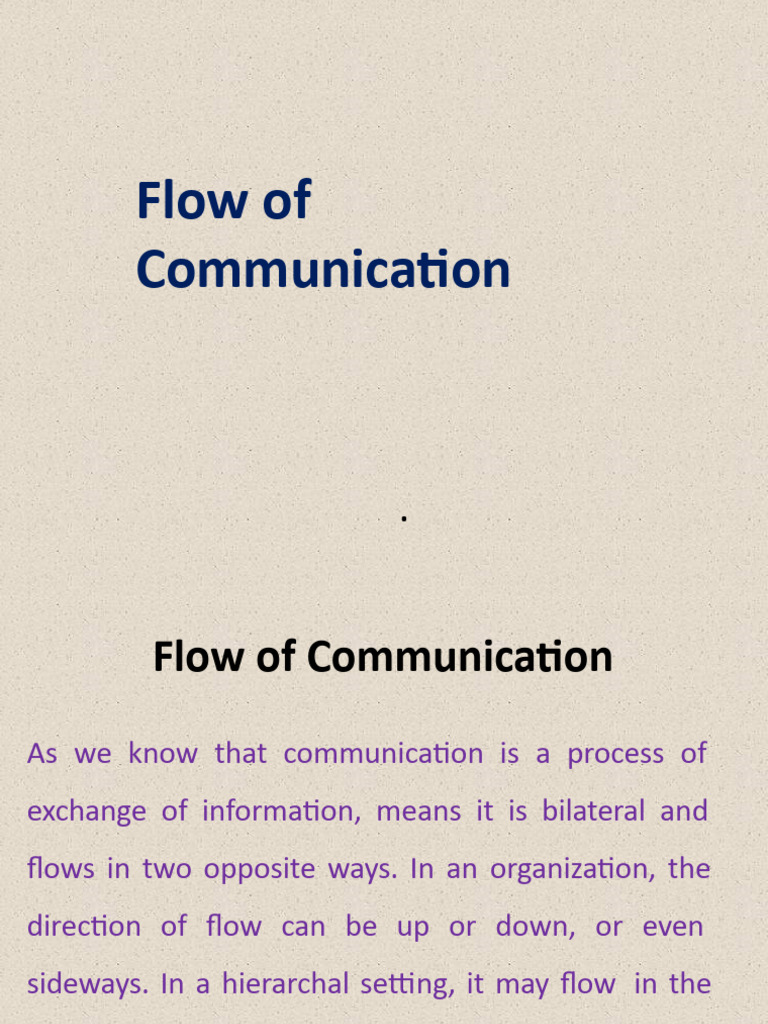 Flow of Communication-Unit 1 | PDF | Communication | Information