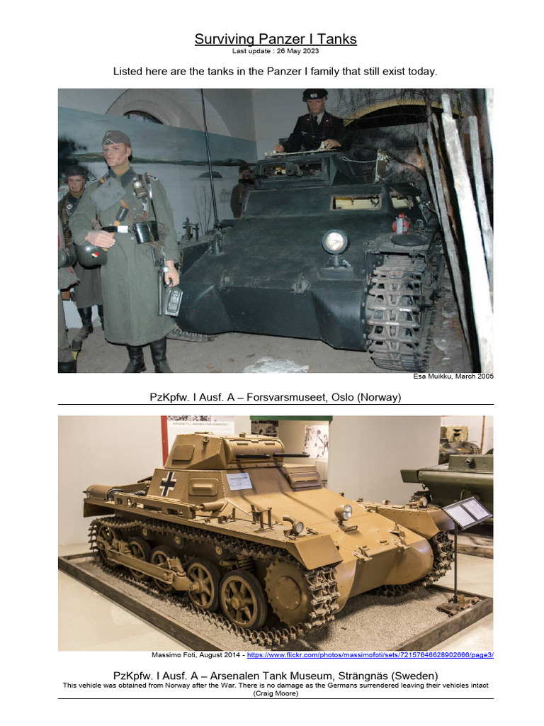 Surviving Panzer I | PDF