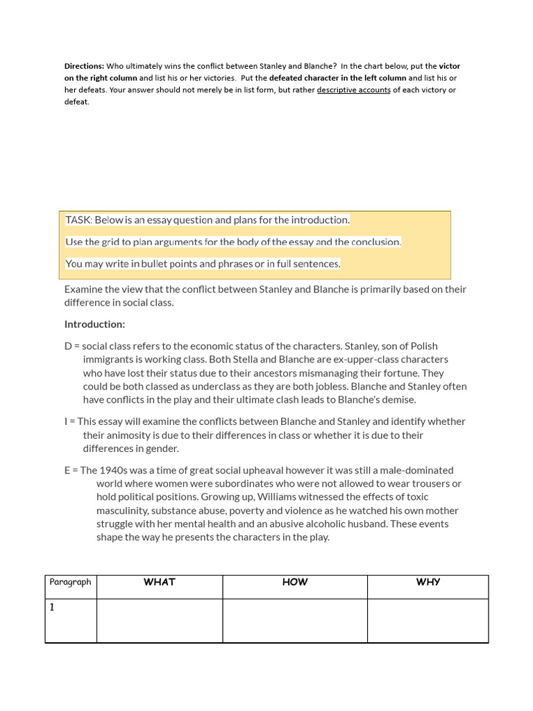 Conflict- Blanche vs Stanley (2).docx | PDF