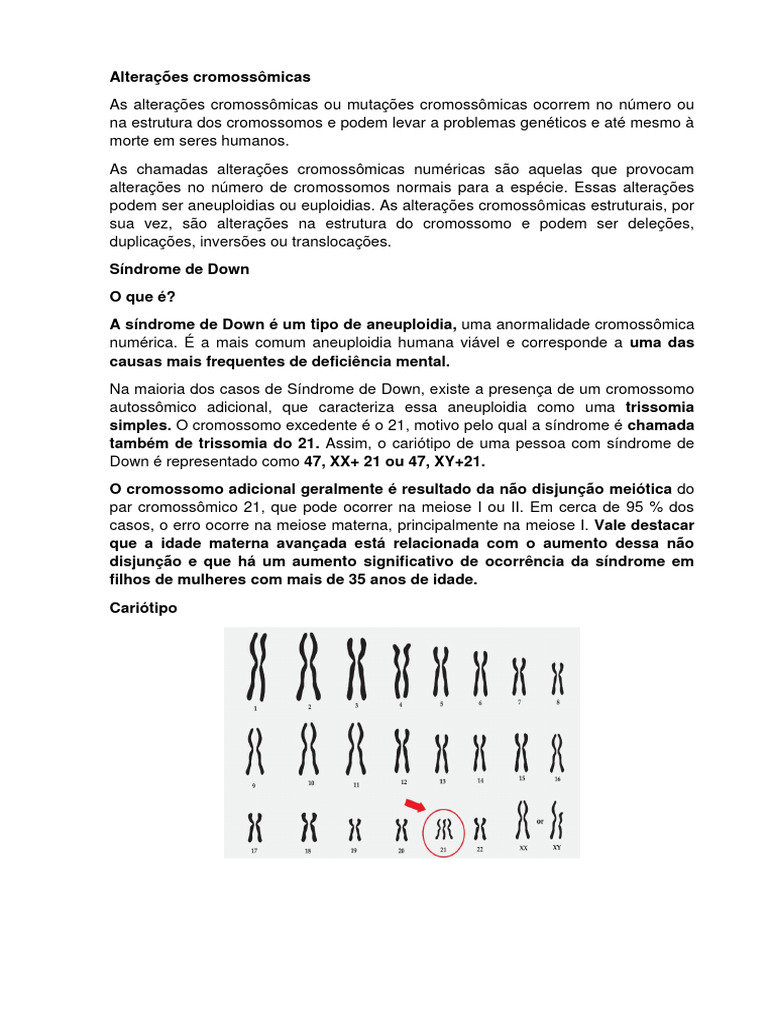 Alterações Cromossômicas Pdf