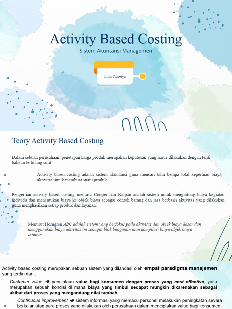 Activity Based Costing | PDF