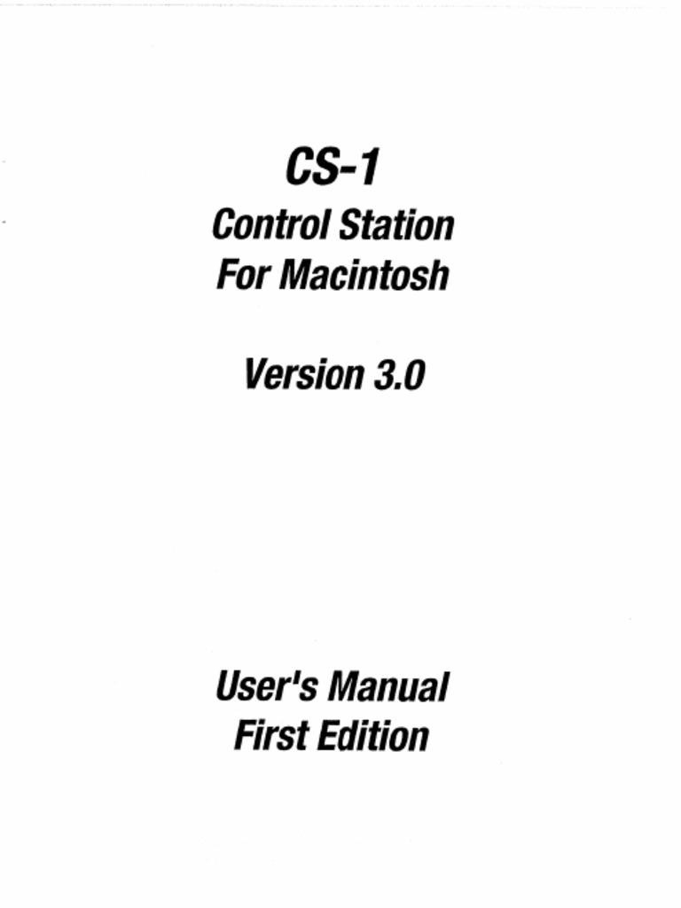 Manual CS-1 - Mac Control Station JLCooper Electronics | PDF