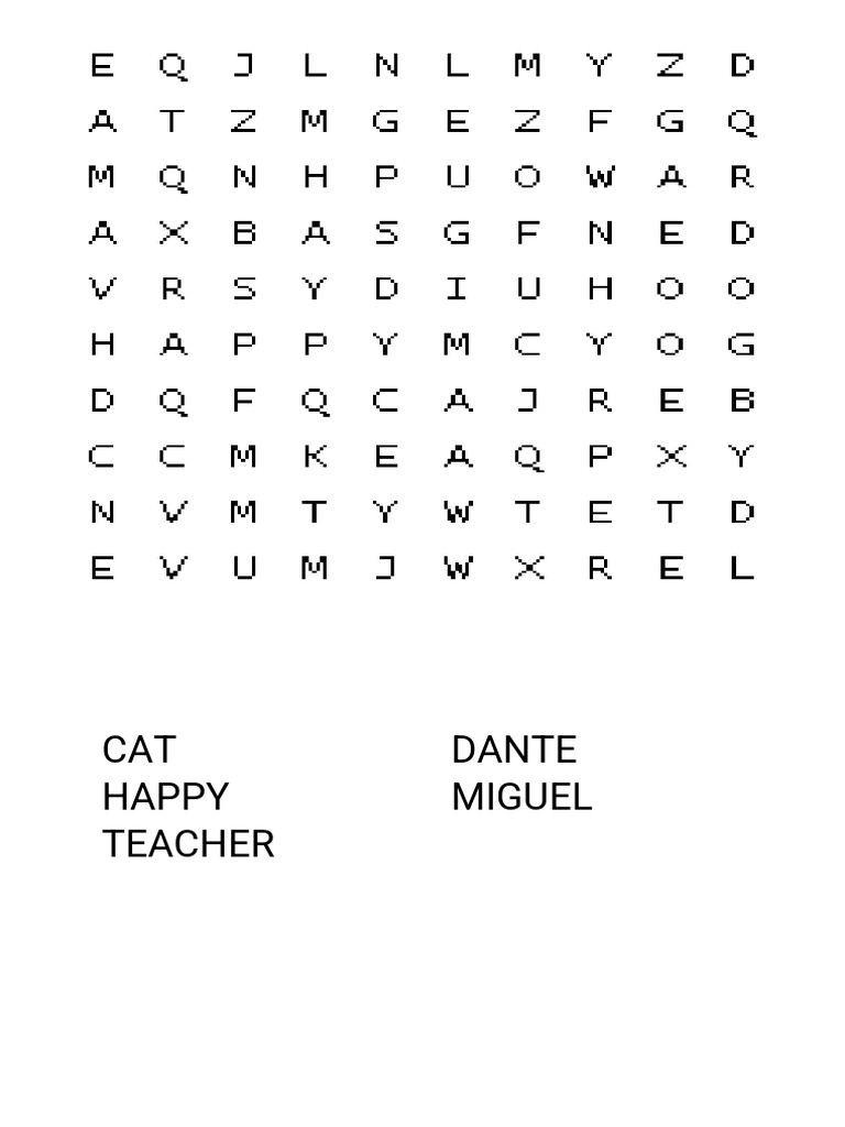 WORD SEARCH coco the story of dante | PDF