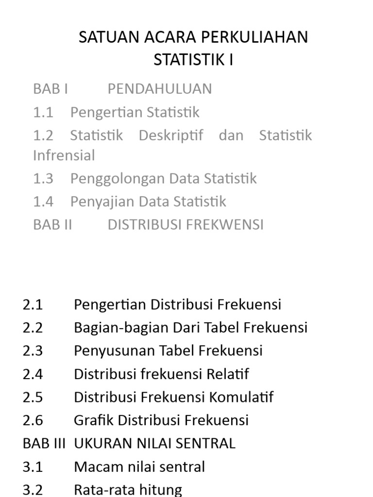 Power Point Statistik | PDF | Metode & Bahan Ajar