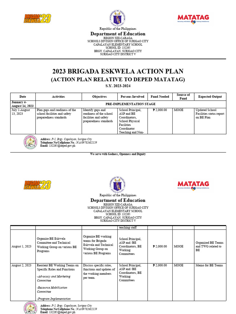 2023 Ces Be Plan | PDF