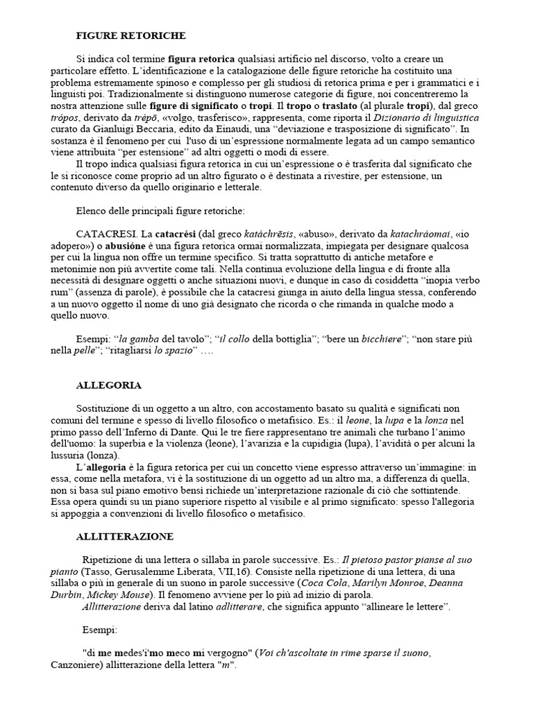 Figure Retoriche 1 | PDF