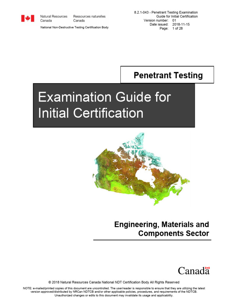 Penetrant Testing Certification Guide | PDF | Nondestructive Testing ...